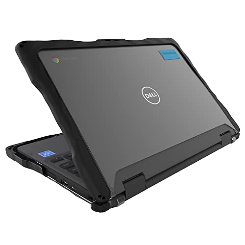Gumdrop DropTech Laptop Case Fits Dell Chromebook 3120 | 3110 | 3100 (2-in-1) for K-12 Students Teachers and Classrooms – Drop Tested Rugged Shockproof Bumpers for Reliable Device Protection – Black