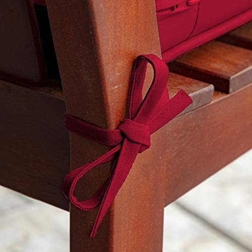 Arden Selections Outdoor Bench Cushion 18 x 46, Caliente Red