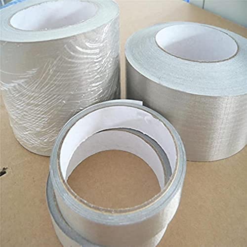 ADSWIN Faraday Tape,Copper Nickel Plated Conductive Electrode Tape Fabric,RF/EMI/EMF Shielding,Grounding(Size:50mmX50m/2inX164ft) (Color : 50mmX50m/2inX164ft)