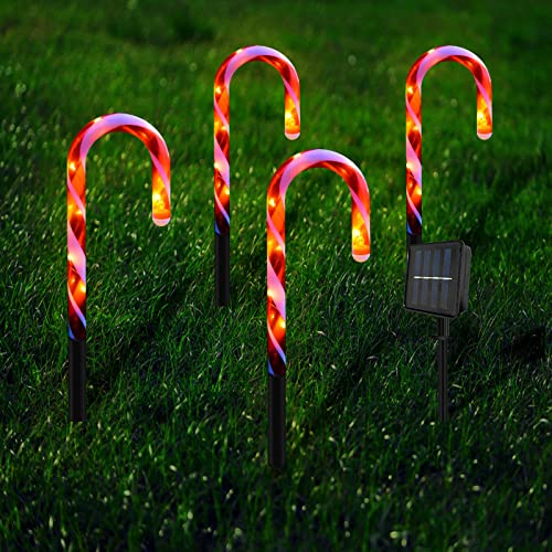 Christmas Candy Cane Lights,Solar Christmas Light, Christmas Candy Cane Garden Lights,Christmas Yard Decorations, Christmas Decorations for Home New Year Ornaments, 1pcs