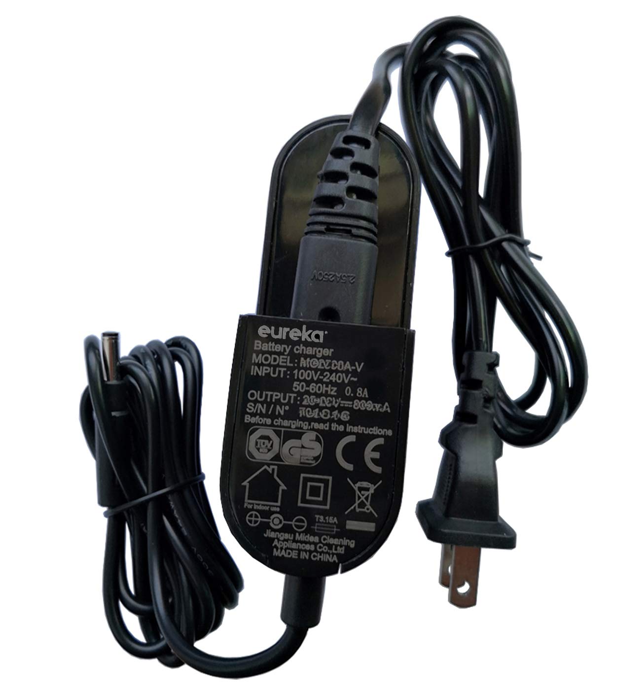 Original OEM 25V 29V AC/DC Adapter for Eureka MC2805A B MC2805AB P0801 MC2805A-V MC2805B-B Battery NEC180 NEC182 NEC185 NEC186 NEC380 DC 25.2V Li-ion RapidClean Pro Stylus Vacuum P01101 Power Charger