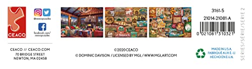 Ceaco - Rustic Lodge - Cozy Fire - 1000 Piece Jigsaw Puzzle, 27 x 20