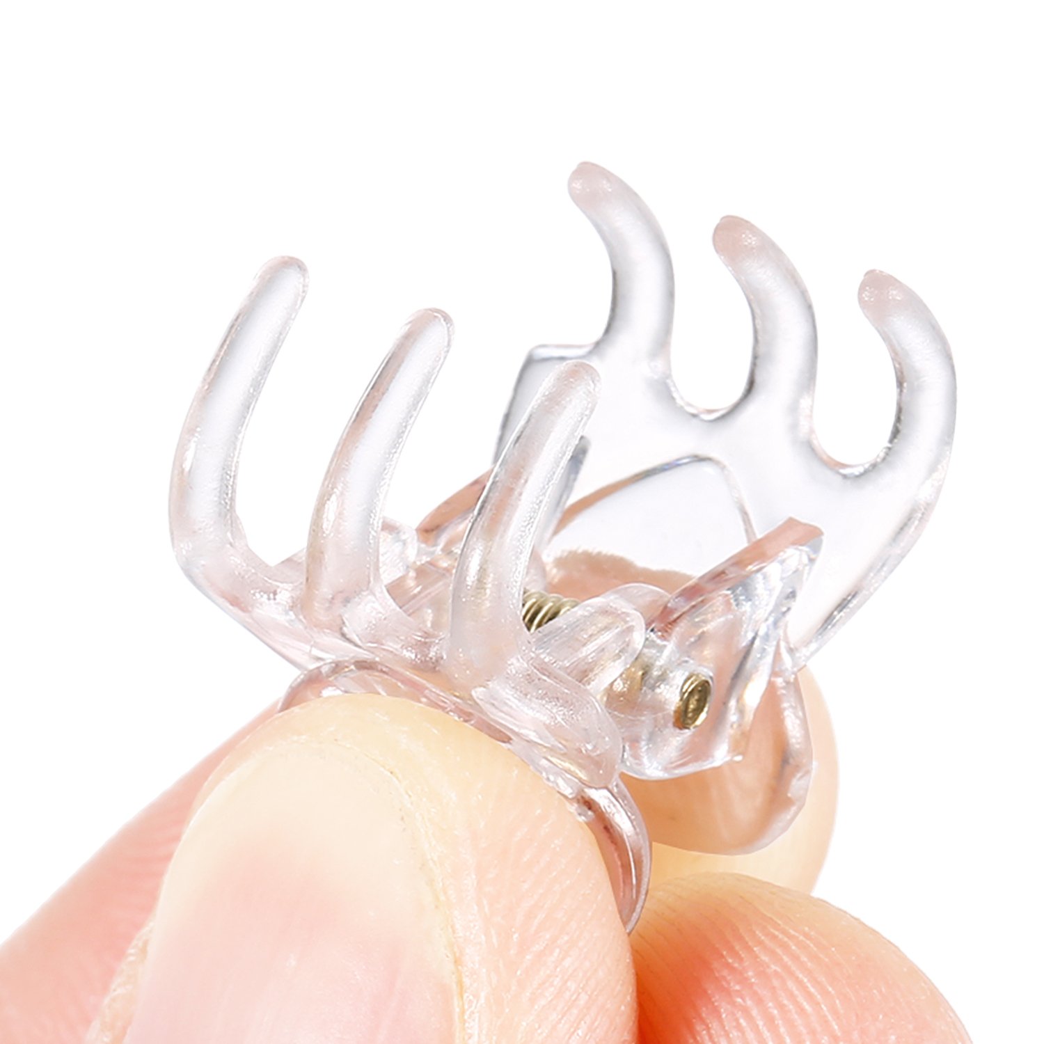 Hotop Hair Clip, 24 Pcs Small Mini Hair Claw Clips for Girls and Women, Non-Slip Plastic Tiny Jaw Clips, Clear