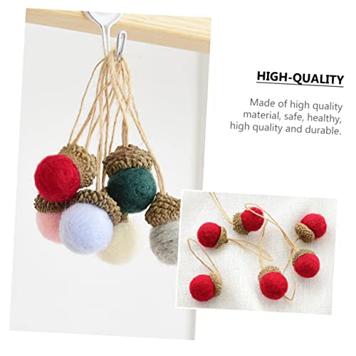 Artibetter 12pcs Felt Pine Cones Red Accessories Christmas Decor Dining Room Table Decor Winter Centerpieces for Table Christmas Pine Cone Ornaments Wool Felt Ball Ornaments Red DIY Pendant