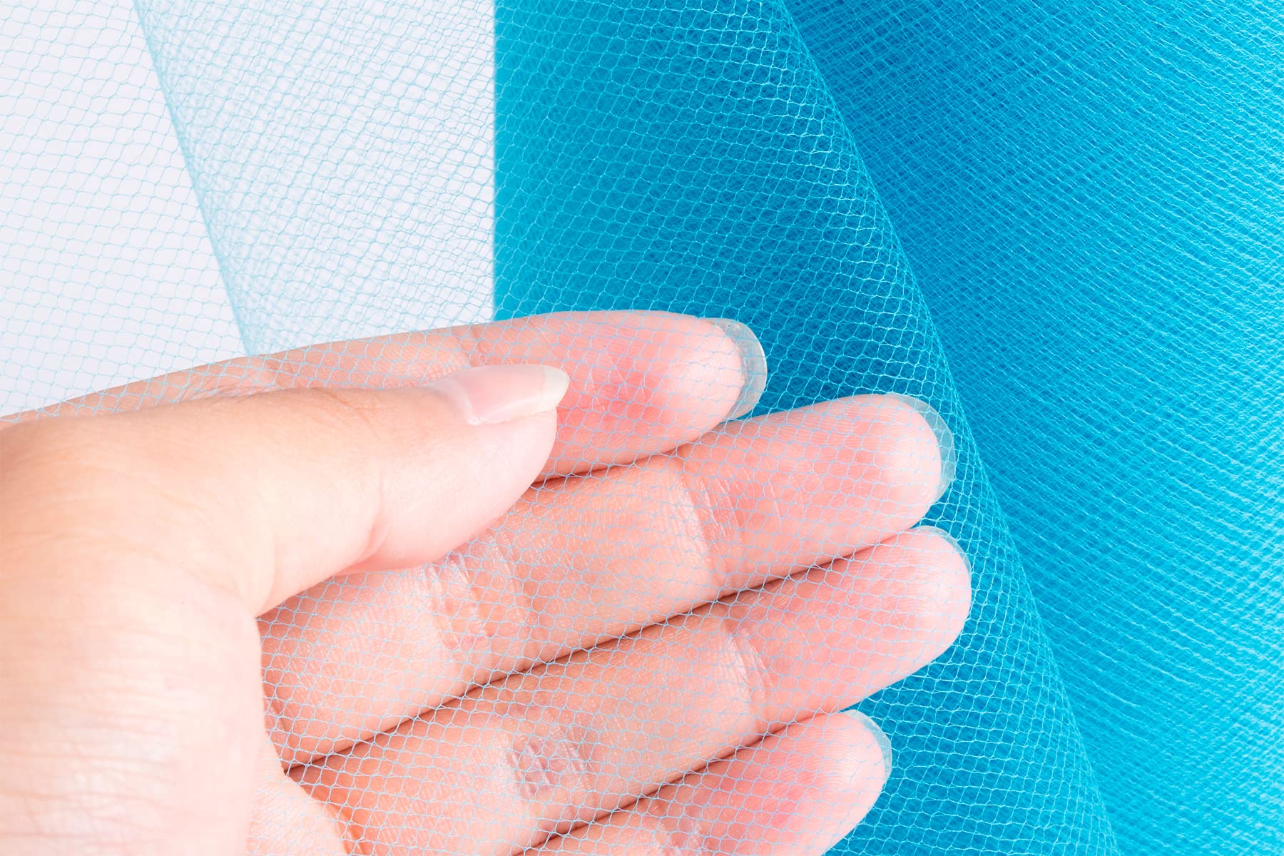 Joycrosso Tulle Fabric Rolls 6 Inch 100 Yards (300 feet) Organza Tulle Polyester Netting Spool for Wedding Decorations Gift Baby shower Crafts DIY Tutu Skirt-Soft & Drape (Turquoise)
