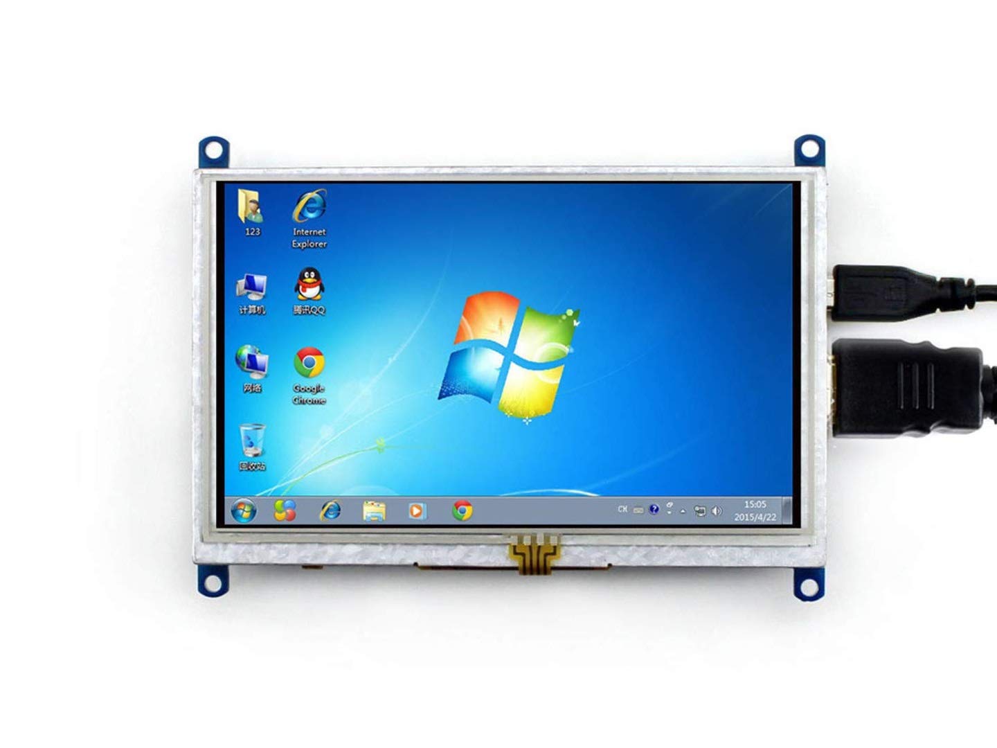 5inch HDMI LCD (B) for Raspberry Pi 800x480 Resolution Resistive TFT Touch Screen Display HDMI Interface for Raspberry Pi 3/2/1 Model B B+ A+ Zero, BB Black, PC Various Systems Windows 10/8.1/8/7