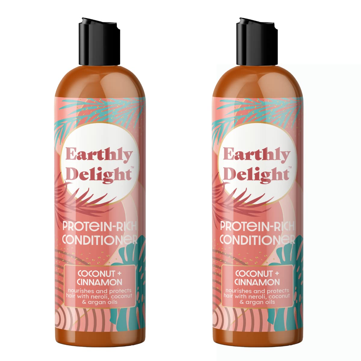 Earthly Delight | Protein Rich Hair Conditioner | Natural & Nourishing; 2 Pack - 16oz Each | Packaging May Vary