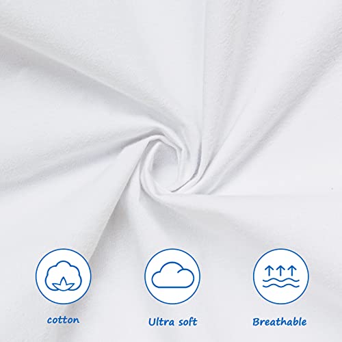 Changing Pad Cover Cotton, Diaper Changing Table Pad Covers 2 Pack, Jersey Knit Super Soft & Stretchy Cradle Sheets for Baby Boys Girls, 32" x 16" x 4", White