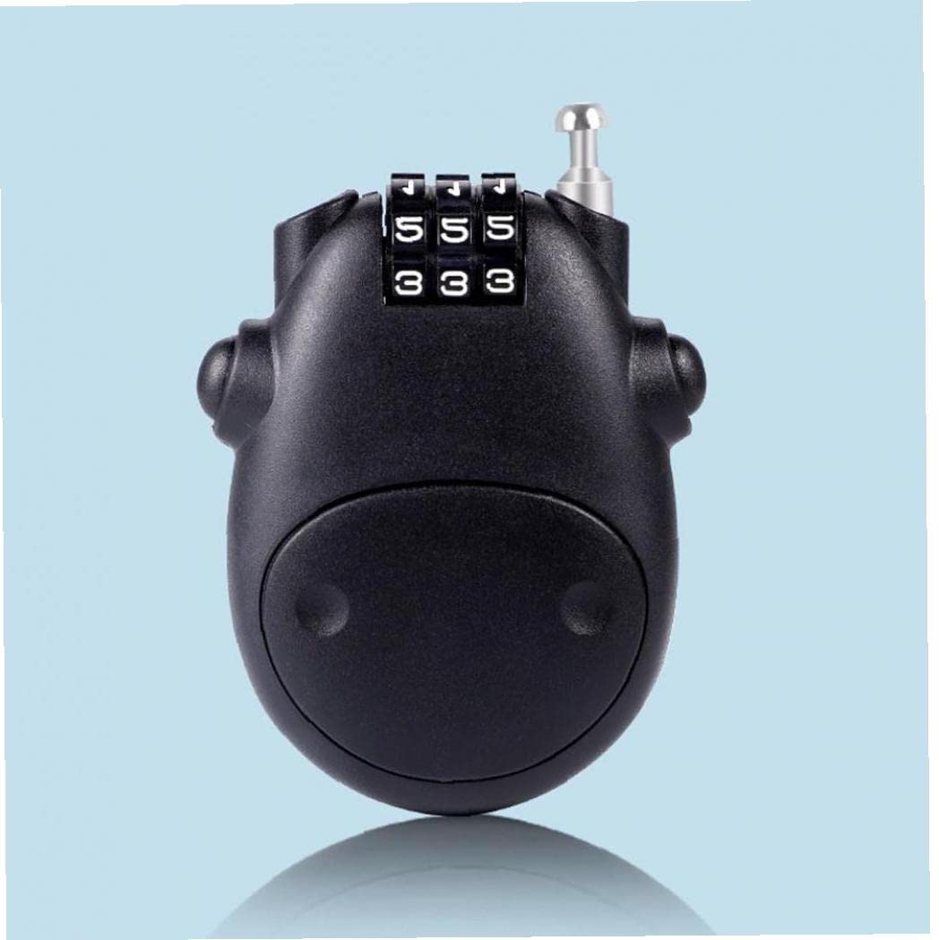 80cm Retractable Cable Bike Lock Anti-Theft Luggage Locks Mini Lock 3 Digit Combination Number Padlock for Suitcases Bicycle