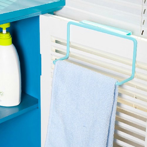 shlutesoy Over Door Tea Towel Rack Bar Hanging Holder Rail Organizer Bathroom Kitchen Hanger White