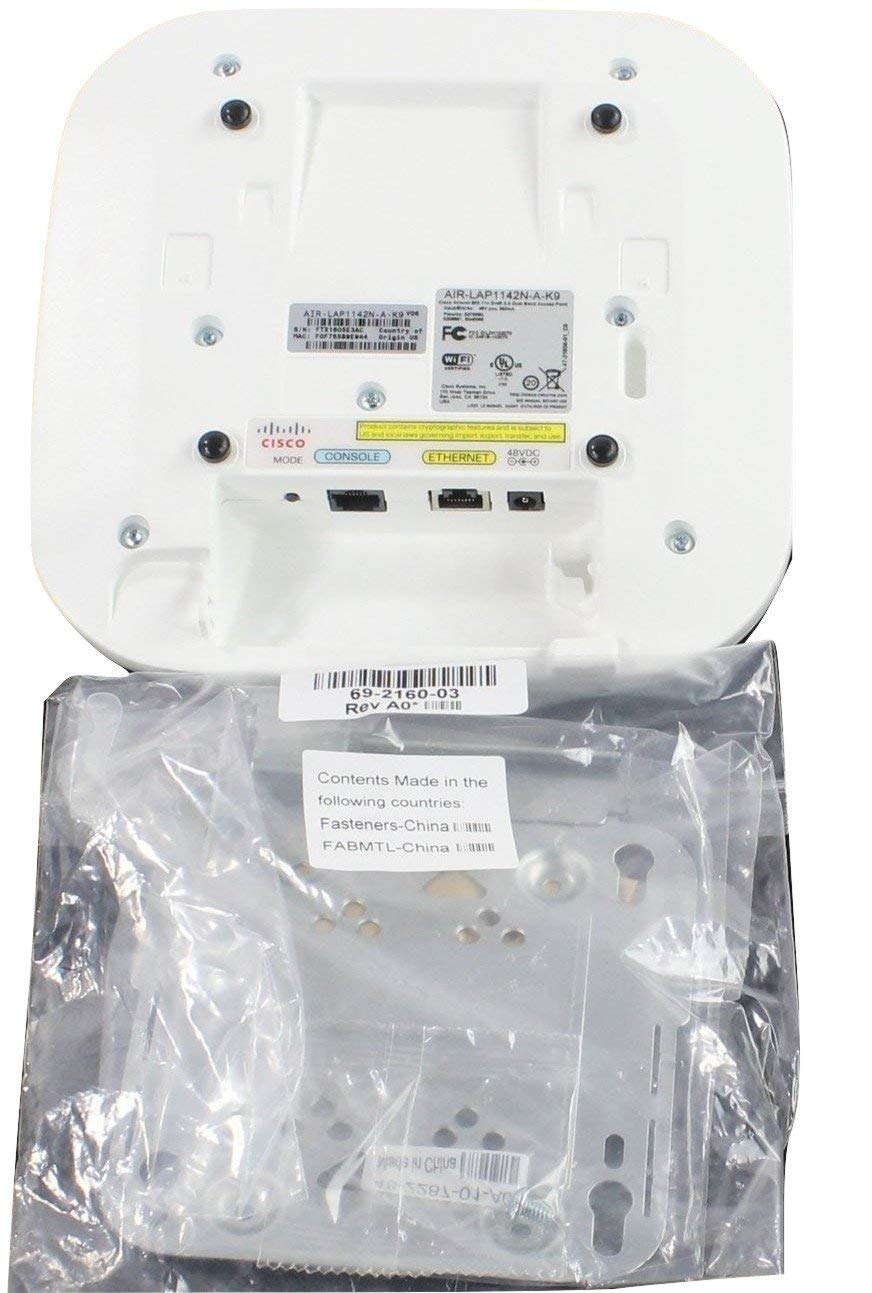 Cisco Aironet AIR-LAP1142N-A-K9 802.11a/g/n PoE Dual Band Wireless Access Point [No Mounting Kit & No Adapter] (Renewed)
