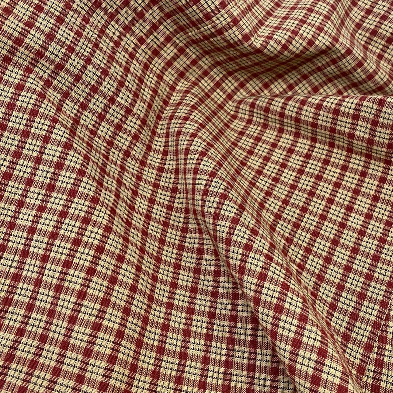 Vintage Christmas 6 Plaid Homespun Cotton Fabric by JCS - Sold by The Yard