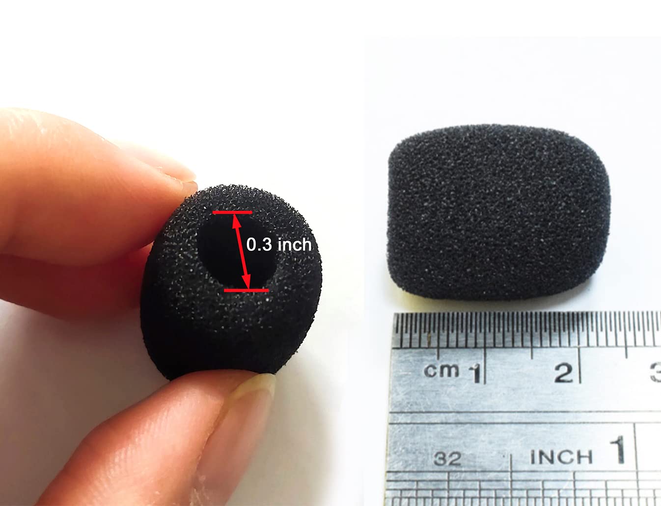 BLUPLE 3 Pieces Lavalier Microphone Metal Tie Clips, 3 Pieces Lapel Mic Windscreen Foam Covers (Clip-6mm, 3pcs,Black)
