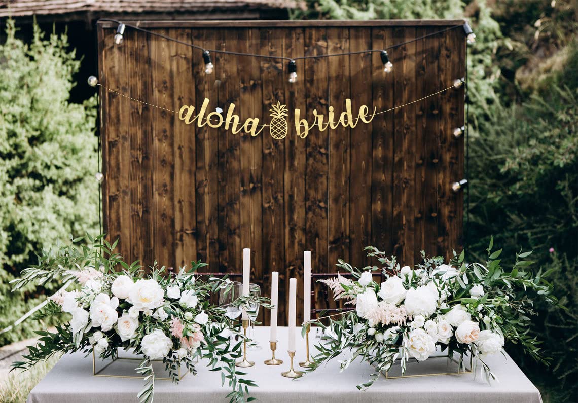Aloha Bride Banner - Bachelorette Party Decorations, Ideas, Supplies, Gifts, Jokes and Favors