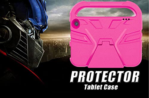 Fire 7 Tablet Case for Kids (Only Compatible 12th Generation, 2022 Release) - DJ&RPPQ Lightweight Shockproof Kid-Friendly Cover with Handle and Stand for Amazon Kindle Fire 7 Kids Tablet - Pink