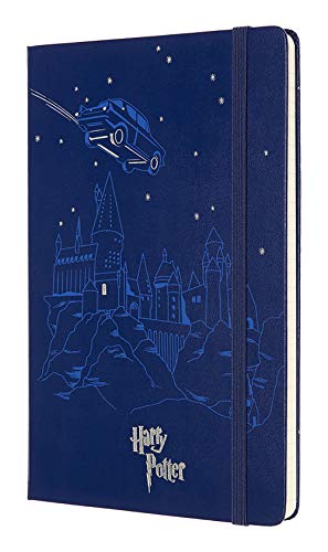 Moleskine Limited Edition Harry Potter Notebook, Hard Cover, Large (5" x 8.25") Ruled/Lined, Royal Blue, 240 Pages