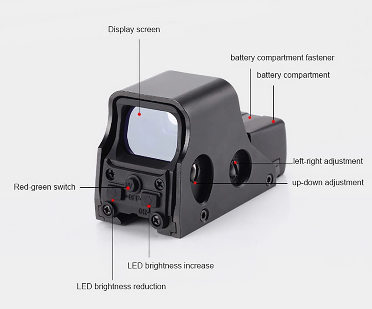 551 Metal Holographic Sight Red Dot Sight for Metal Green & Red Dot Sight Scope