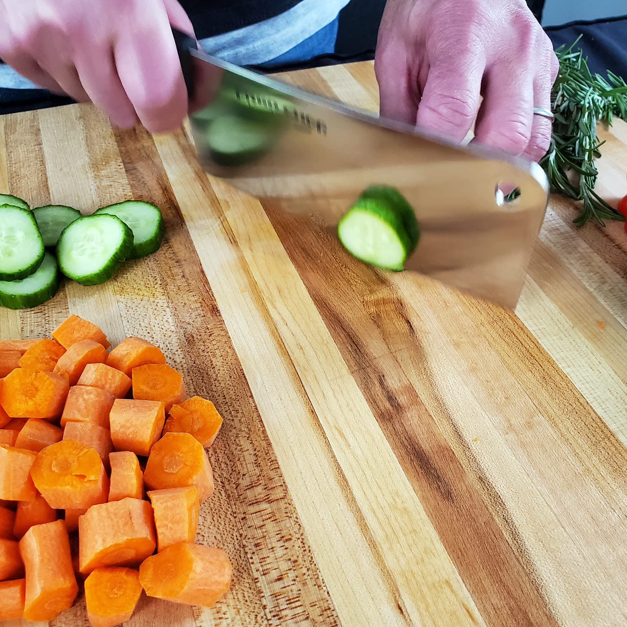 Ergo Chef Prodigy Series 7-Inch Meat Cleaver Chopper Butcher Knife - Heavy Duty Thick Blade, High Carbon Stainless Steel, Ergonomic non-slip Comfort Grip Handle