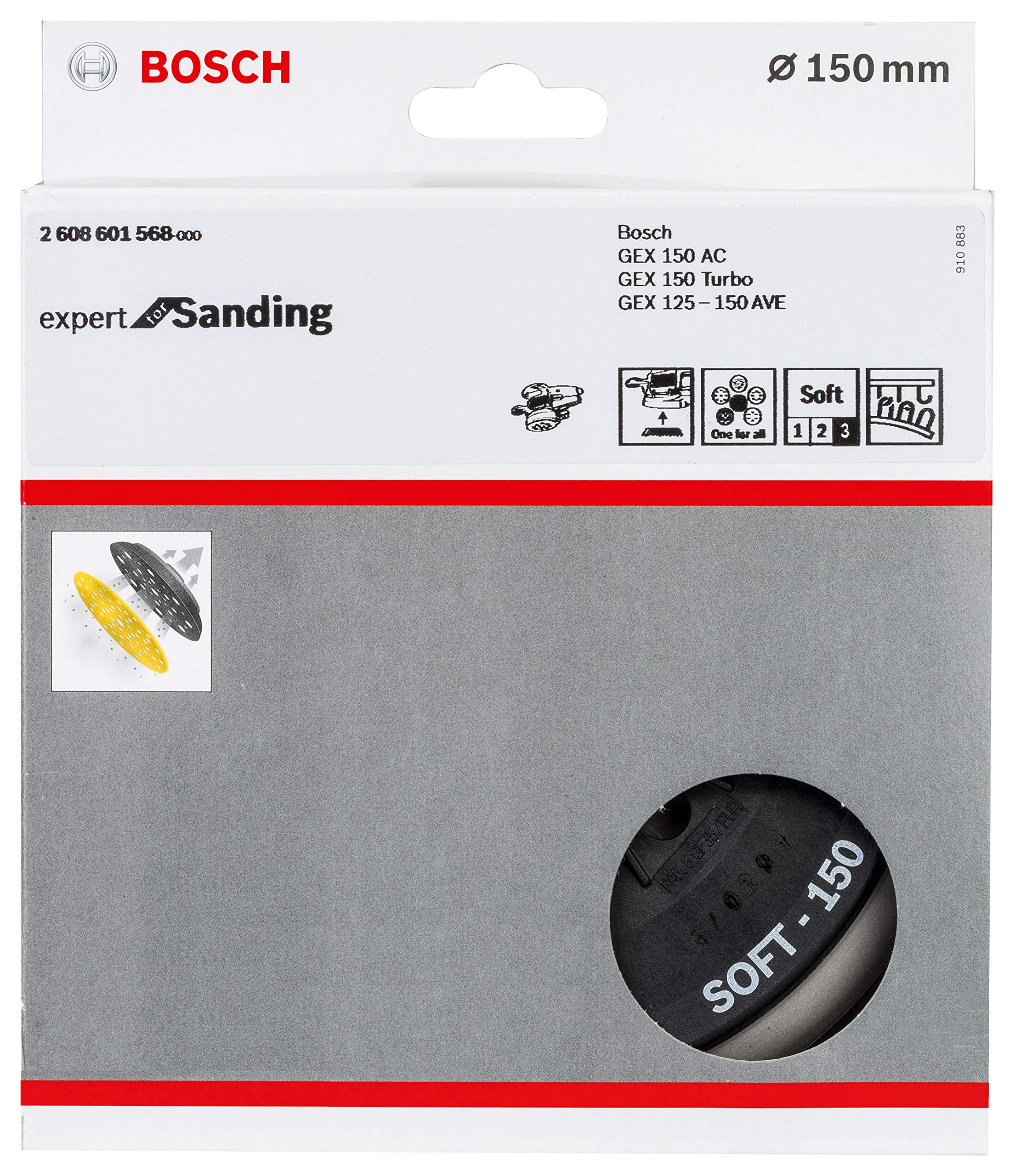 Bosch 2608601568 Multi-Hole Pad (Soft) 5.9 inches (150 mm) Diameter