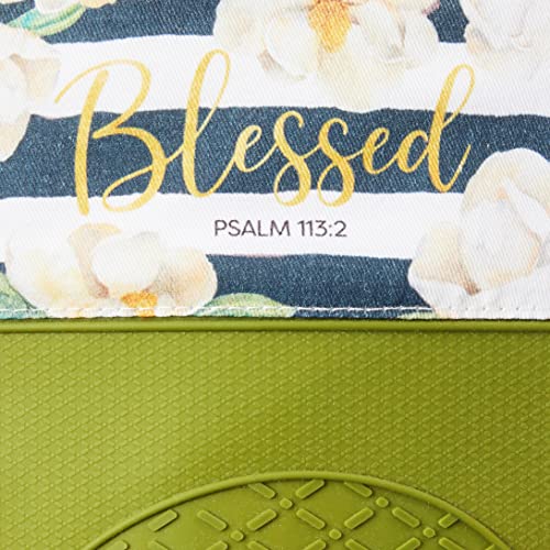 African American Expressions - Oven Mitt/Pot Holder Silicone Set, Blessed Magnolia, 36 x 26 Inch, KM-02