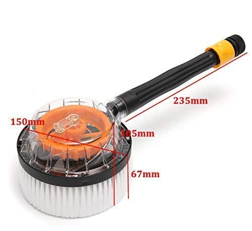 JSCARLIFE Vehicle Wash Brush,Automotive Window Cleaning Handle Non-Electric Automatic 360 Degree, Garden Sprinkling Tool