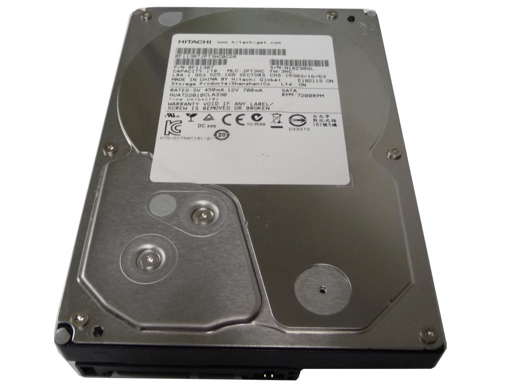 Hitachi Ultrastar A7K1000 HUA722010CLA330 1TB 32MB Cache 7200RPM SATA 3.0Gb/s Hard Drive (Renewed) - w/1 Year Warranty
