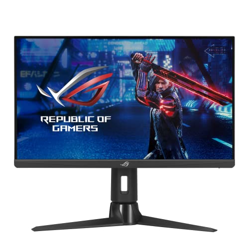 ASUS ROG Strix 24.5â 1080P HDR Gaming-Monitor (XG259CM) - Full HD, Fast IPS, 240Hz, 1ms, Extreme Low Motion Blur Sync, G-Sync compatible-KVM-support, Tripod socket for Webcam, USB Type-C, DisplayPort