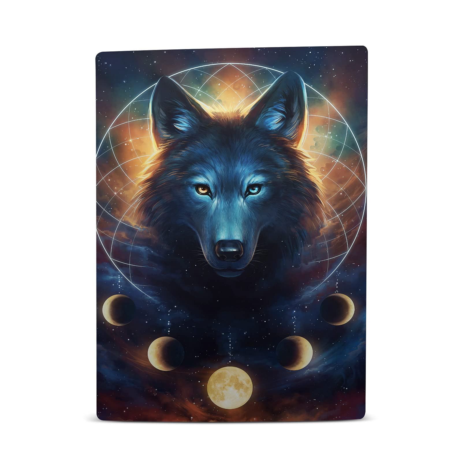 Head Case Designs Officially Licensed Jonas "JoJoesArt" Jödicke Dreamcatcher Wolf Art Mix Vinyl Faceplate Sticker Gaming Skin Decal Cover Compatible With Sony PlayStation 5 PS5 Digital Edition Console