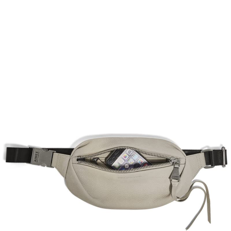 Aimee Kestenberg Milan Bum Bag - Crossbody Fanny Pack for Women - Small Leather Purse - Adjustable Belt or Shoulder Strap - Oat
