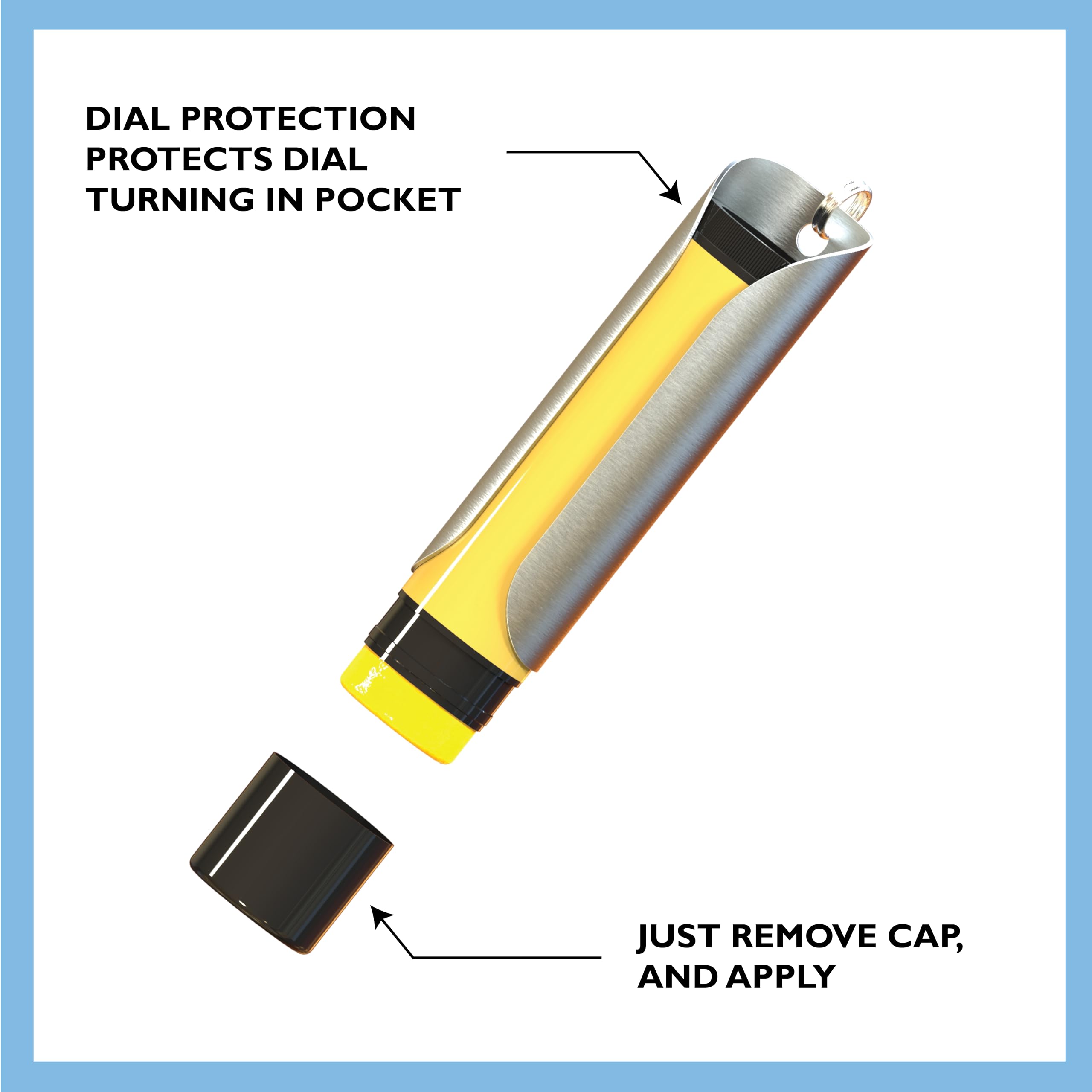 TALLAC HOUSE Stainless Steel Lip Balm Keychain Holder Sleeve with Dial Protection Not Chapstick Brand Compatible