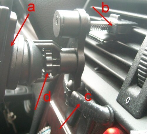 ChargerCity Simple Lock Car Vehicle Air Vent Mount w/Mega Smartphone Holder for Smartphones