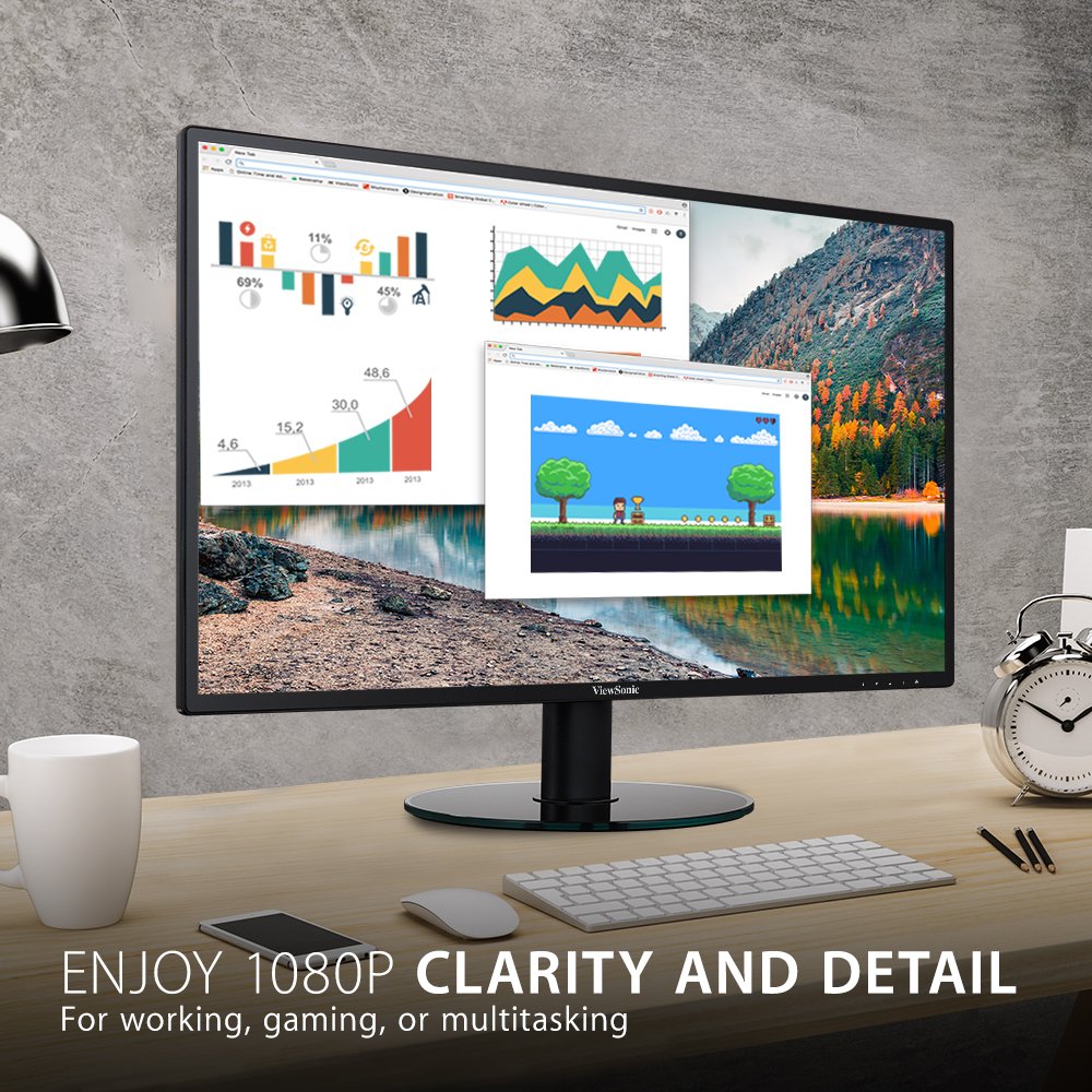 ViewSonic VA2746MH-LED 27in 1080p LED Monitor HDMI, VGA (Renewed)