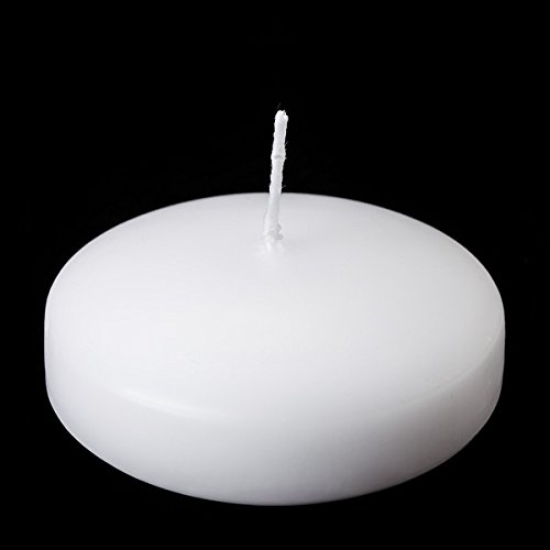 D'light Online Large White Floating Candles 3 Inch Bulk Pack for Events, Weddings, Spa, Home Décor, Special Occasions, Cylinder Vases, Centerpieces at Wedding, and Holiday Decorations (Set of 72, White)