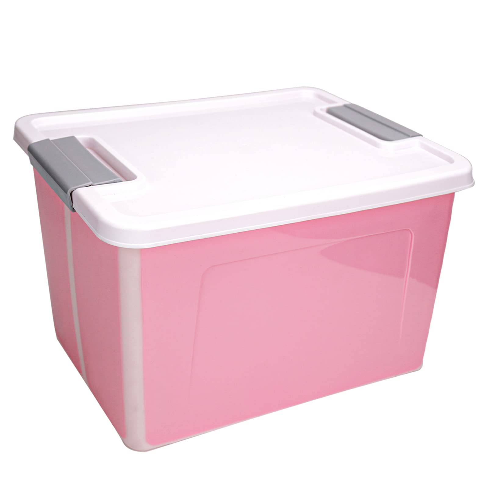 56 Quart Large Storage Bins Waterproof, Utility Tote Organizing Container Box with Lid, Collapsible Clear Plastic Storage Box, for Toys Clothes and Bedding, 1 pack, Blue