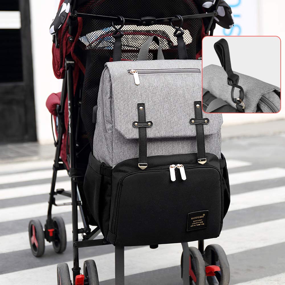 ionlyou Diaper Bag Backpack Oxford Waterproof Large Travel Baby Bags