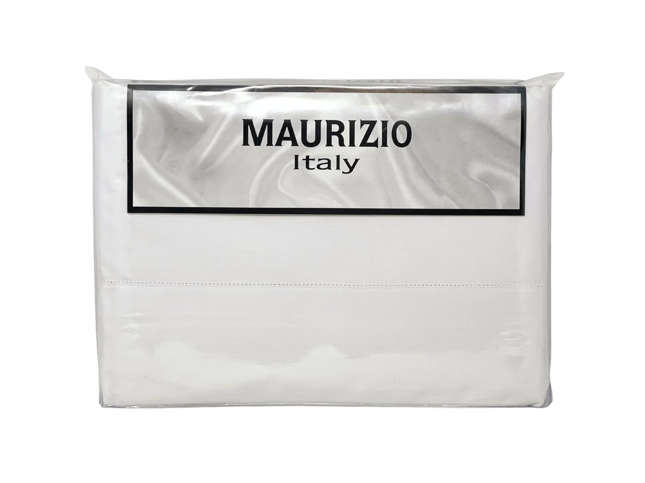 Maurizio Italy 3 Piece 100% Cotton Luxury Duvet Quilt Comforter Cover Set with an Embroidered Hemstitch Detail (King (U.S. Standard))