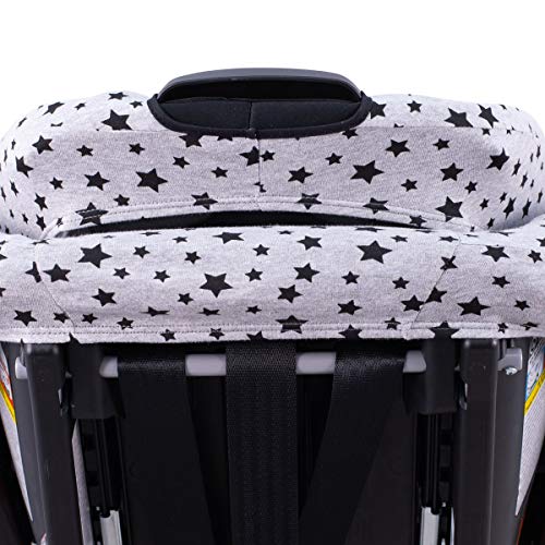 JYOKO Kids Cover Liner for car seat Compatible with Graco Extend2fit, 100% Cotton Made (Black Star)