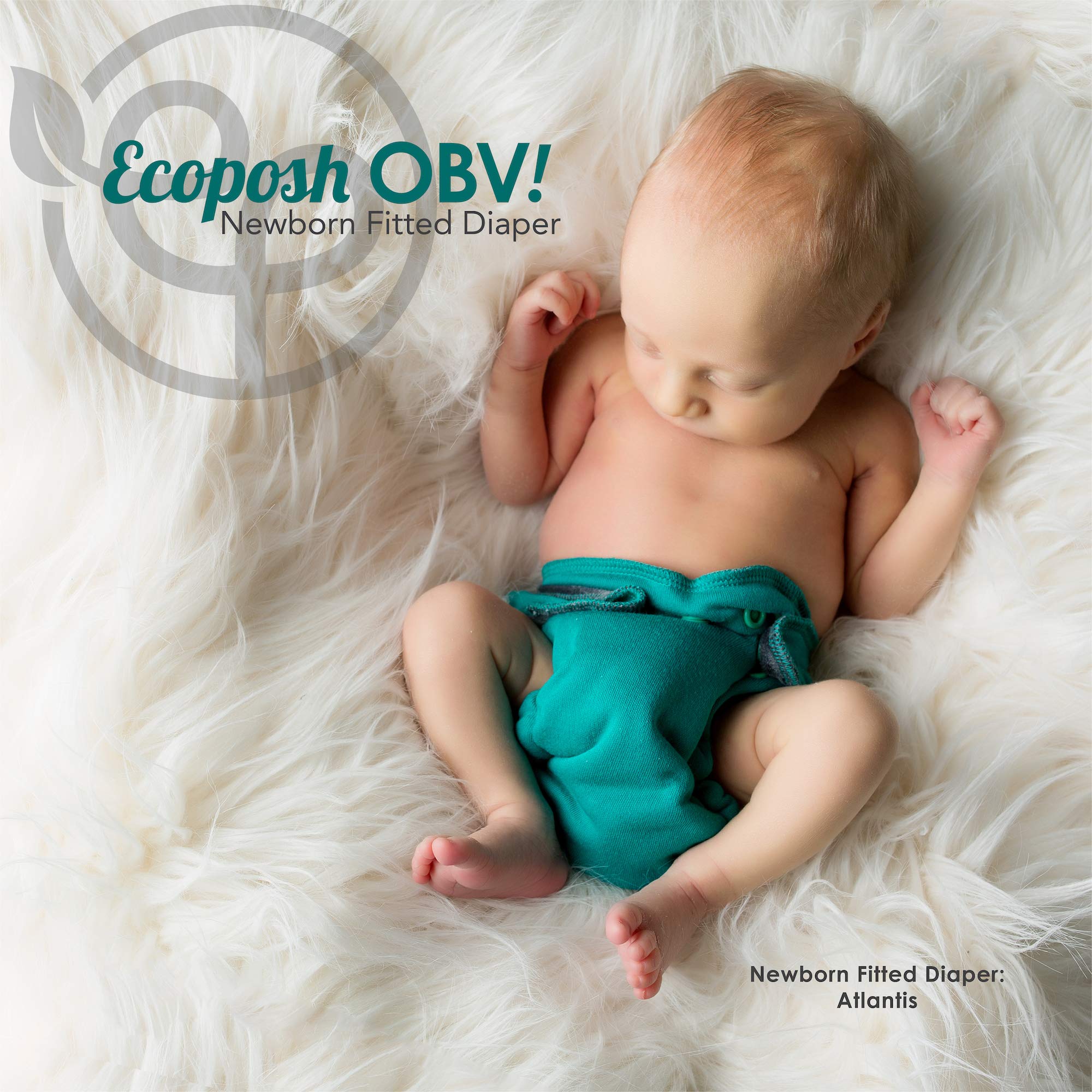 Ecoposh OBV Newborn Fitted Cloth Diaper, Boysenberry