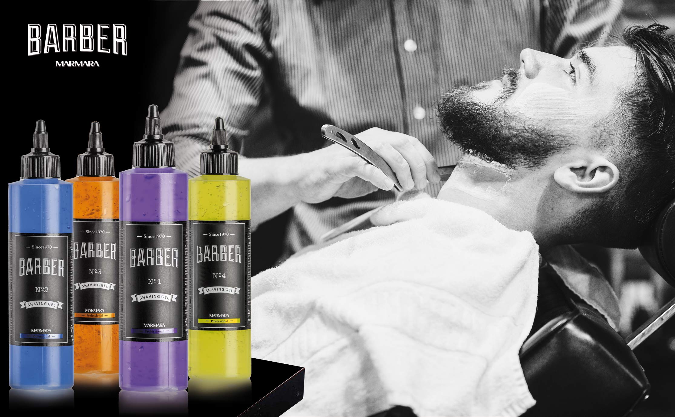Marmara Barber Cologne - Best Choice of Modern Barbers and Traditional Shaving Fans Glass Bottle (500 ml, No3)