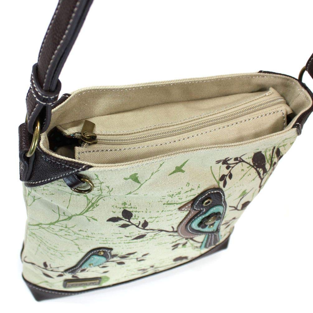 Chala Handbags Safari Bird Canvas Crossbody Bag Purse