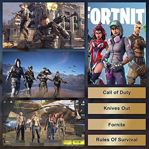 YEVIOR [1 Pair ] Mobile Game Controller Trigger for iPhone Android, PUBG Cellphone Gaming Joystick 4 Fingers Operation, with Sensitive Shoot Aim Keys for Fornite/Knives Out/Rules of Survival