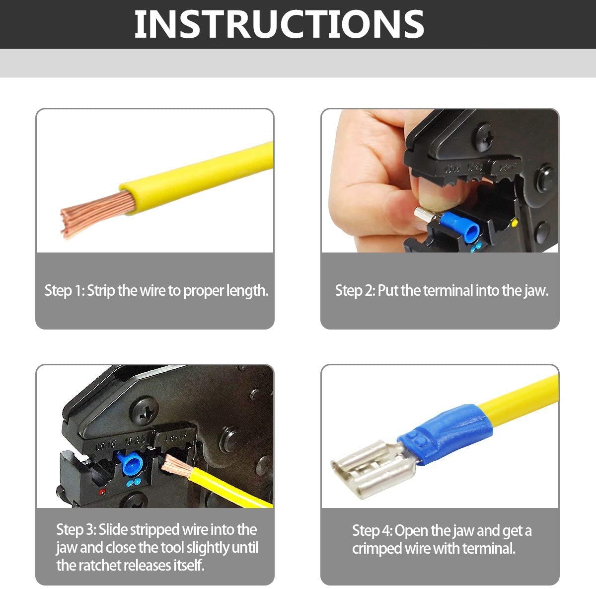 560PCS Electrical Wire Connectors Qibaok Insulated Wire Crimp Terminals Mixed Butt Ring Fork Spade Bullet Quick Disconnect Assortment Kit