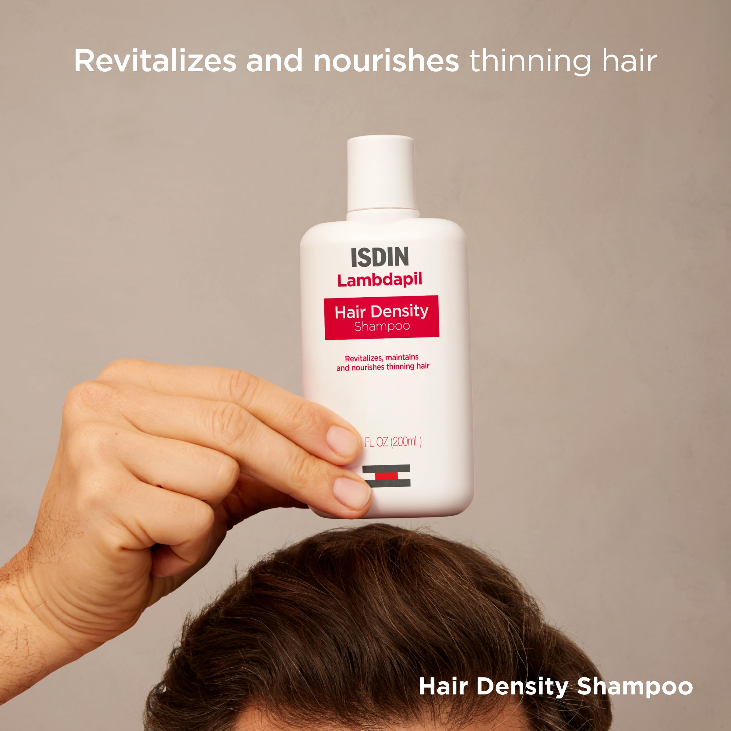ISDIN Lambdapil Hair Loss Shampoo, Revitalizes and Nourishes Thinning Hair for Fuller Thicker Hair, 6.7 Fl Oz