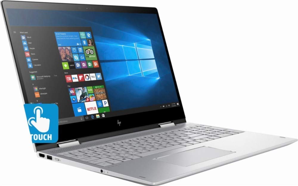 HP Flagship Envy x360 2-in-1 15.6 inch FHD IPS Touchscreen Laptop, Intel i7-8550u Quad-Core, Intel 512GB PCIe Nvme SSD, 16GB DDR4, Backlit Keyboard, 802.11ac WiFi, USB C, HDMI, Bluetooth, Windows 10