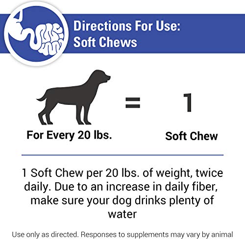 Vet Classics No Scoot Dog Supplements for Healthy Anal Gland Function β Support Normal Bowel Functions, Anal Glands β Increases Daily Fiber Intake for Dogs β 120 Soft Chews