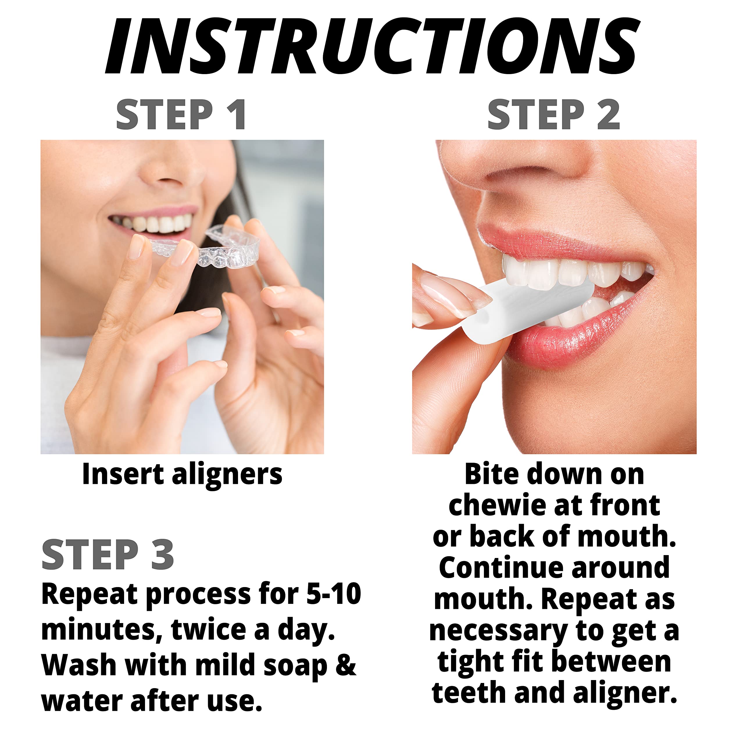 IXO Aligner Chewies for Invisalign Aligners - Chewies Invisalign Accessories for Retainers, Aligner Chewies for Invisalign Trays, Orthodontic Chewies in Resealable Bag - 10 Pack - Unscented