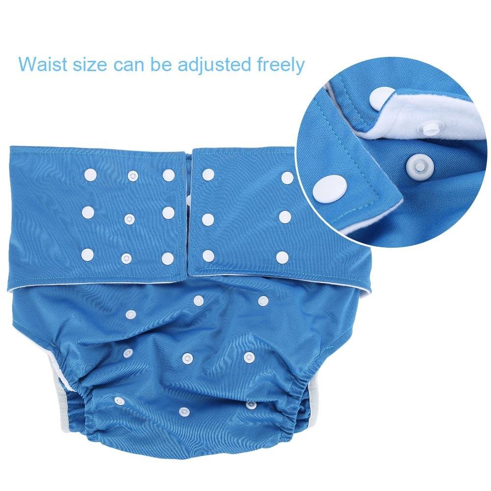 Washable Adult Diaper, Oversize Reusable Diaper Pants Against Incontinence, Used with Reusable Diaper Pad, Dual Opening Pocket Adjustable Leak- for The Elderly and Disabled
