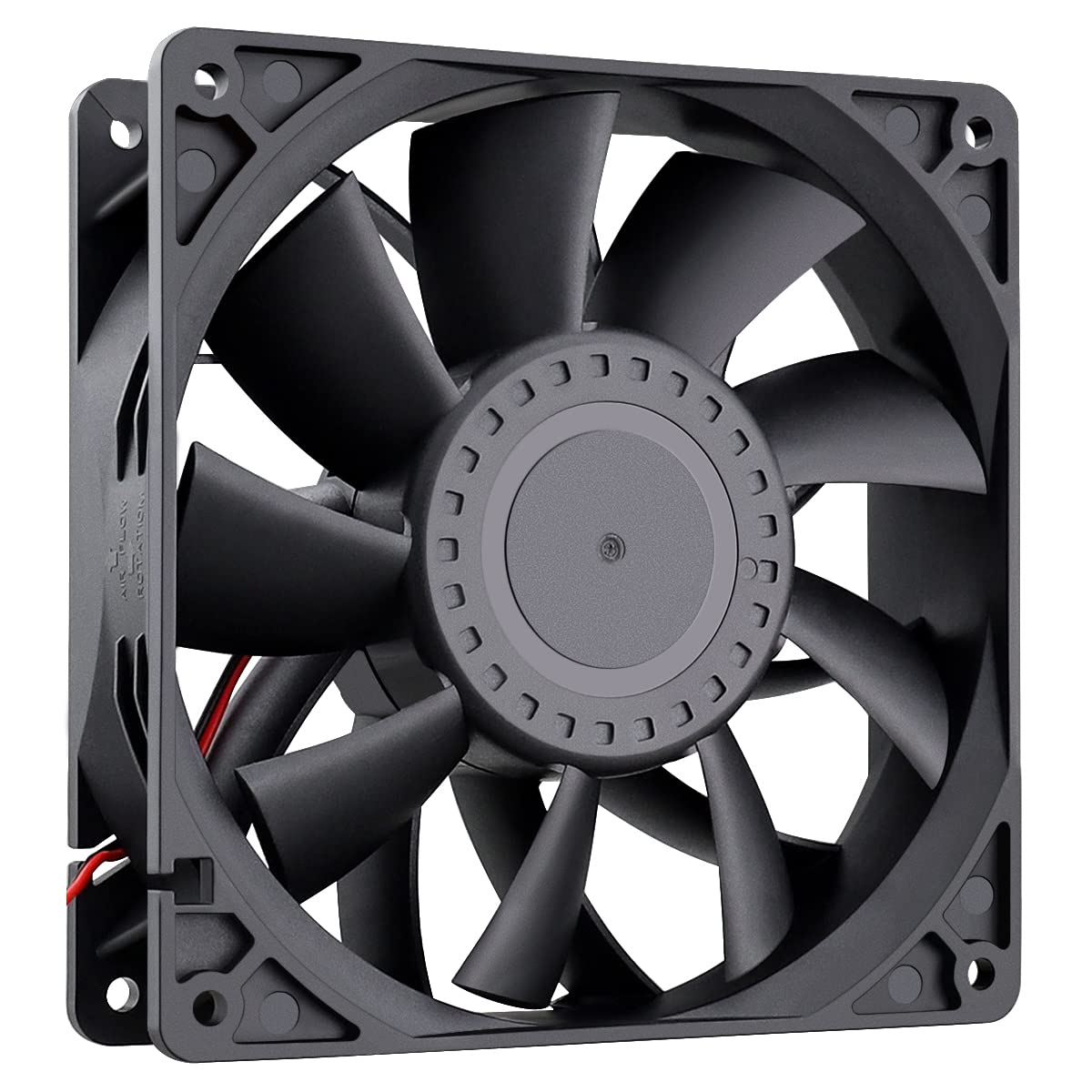Wathai 140mm x 38mm 12V Exhaust Fan Dual Ball High Airflow 3000RPM DC High Static Pressure CFM Fan for DIY Project Ventilation Cooling