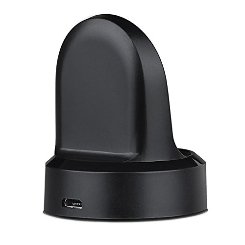 Kissmart for Gear S2 Charger, Replacement Gear S2 Classic Charger Charging Dock Cradle for Samsung Gear S2, Gear S2 Classic Smart Watch (Black)