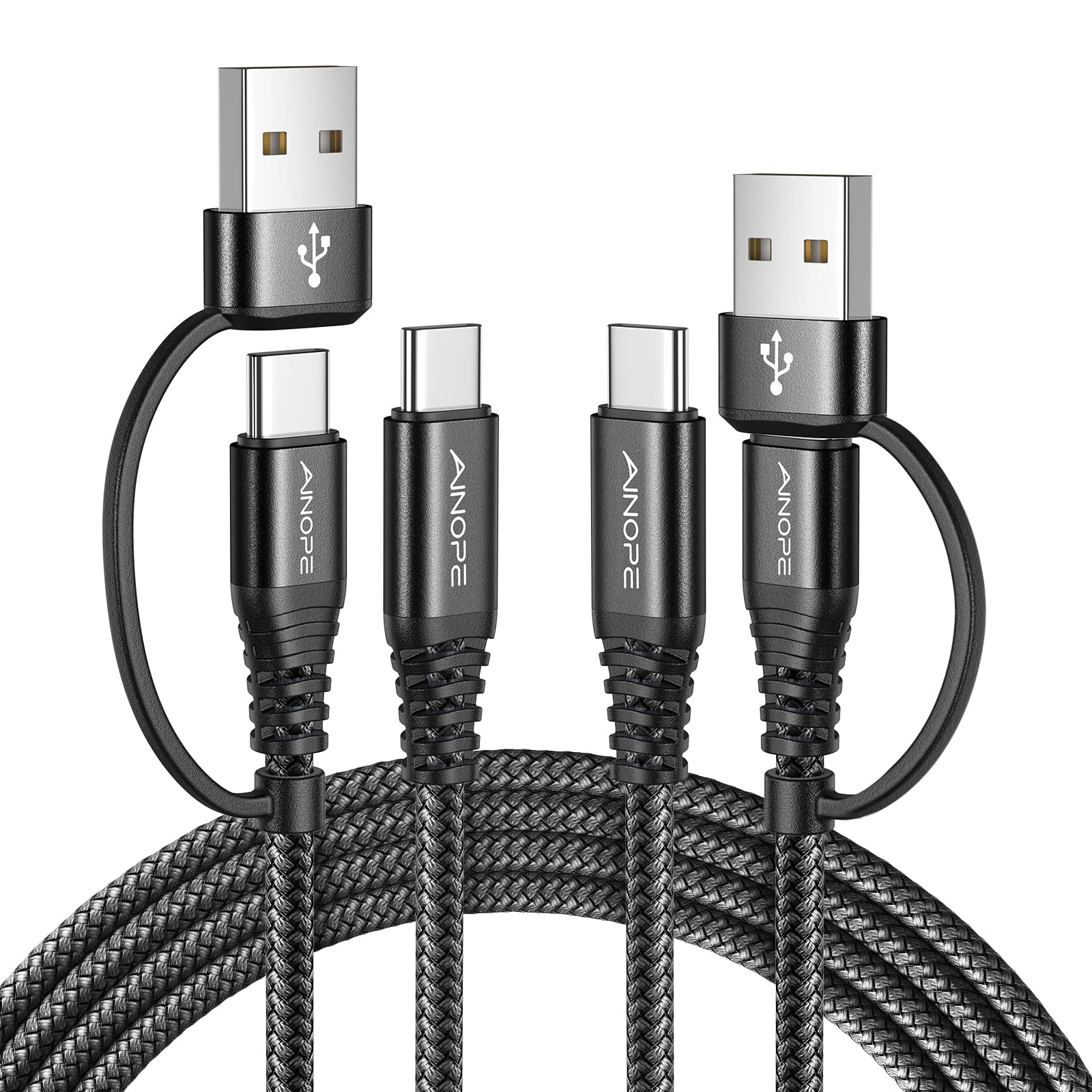 AINOPE USB C Charger Cable [2-Pack, 6.6ft] 60W USB C to USB C Cable for iPhone 15 Pro Max Fast Charging Cable Type C Fast Charge Cable for iPhone 15 Pro Max Plus iPad Pro Galaxy S23